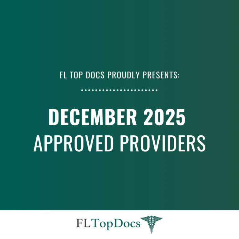 FL Top Docs Proudly Presents December 2025 Approved Providers